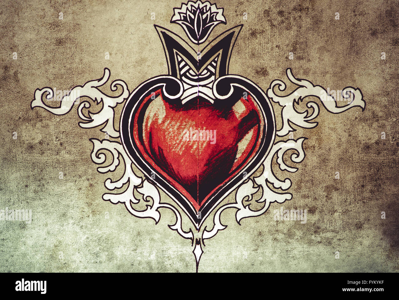 Baroque Heart Tattoo