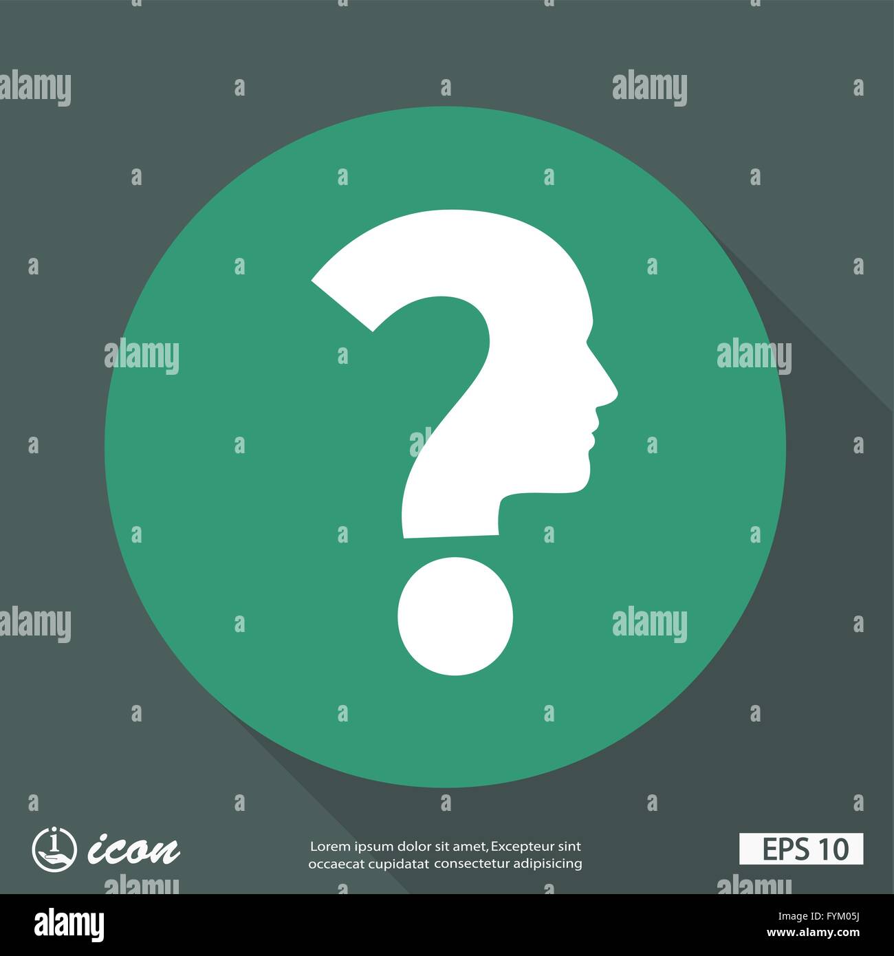 Person question mark shadow hi-res stock photography and images - Alamy