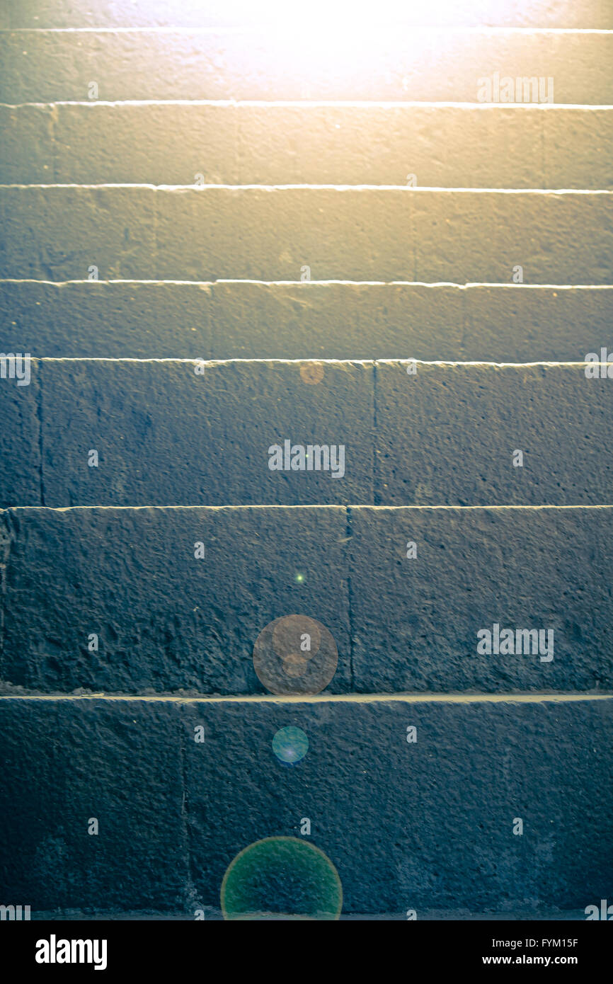 Sunlight falling on edges of Steps Stock Photo - Alamy