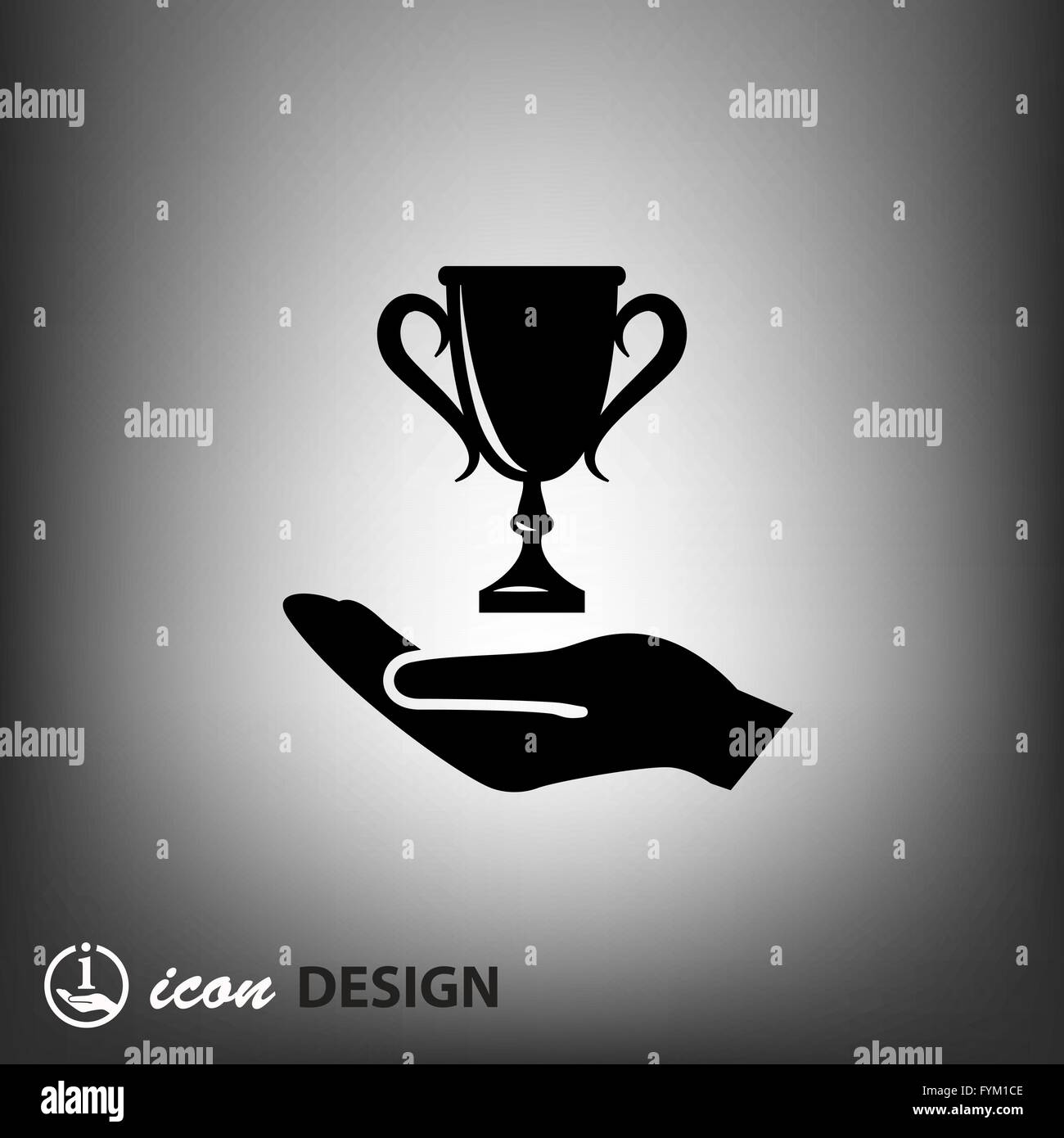 Champions cup trophy symbol Black and White Stock Photos & Images - Alamy