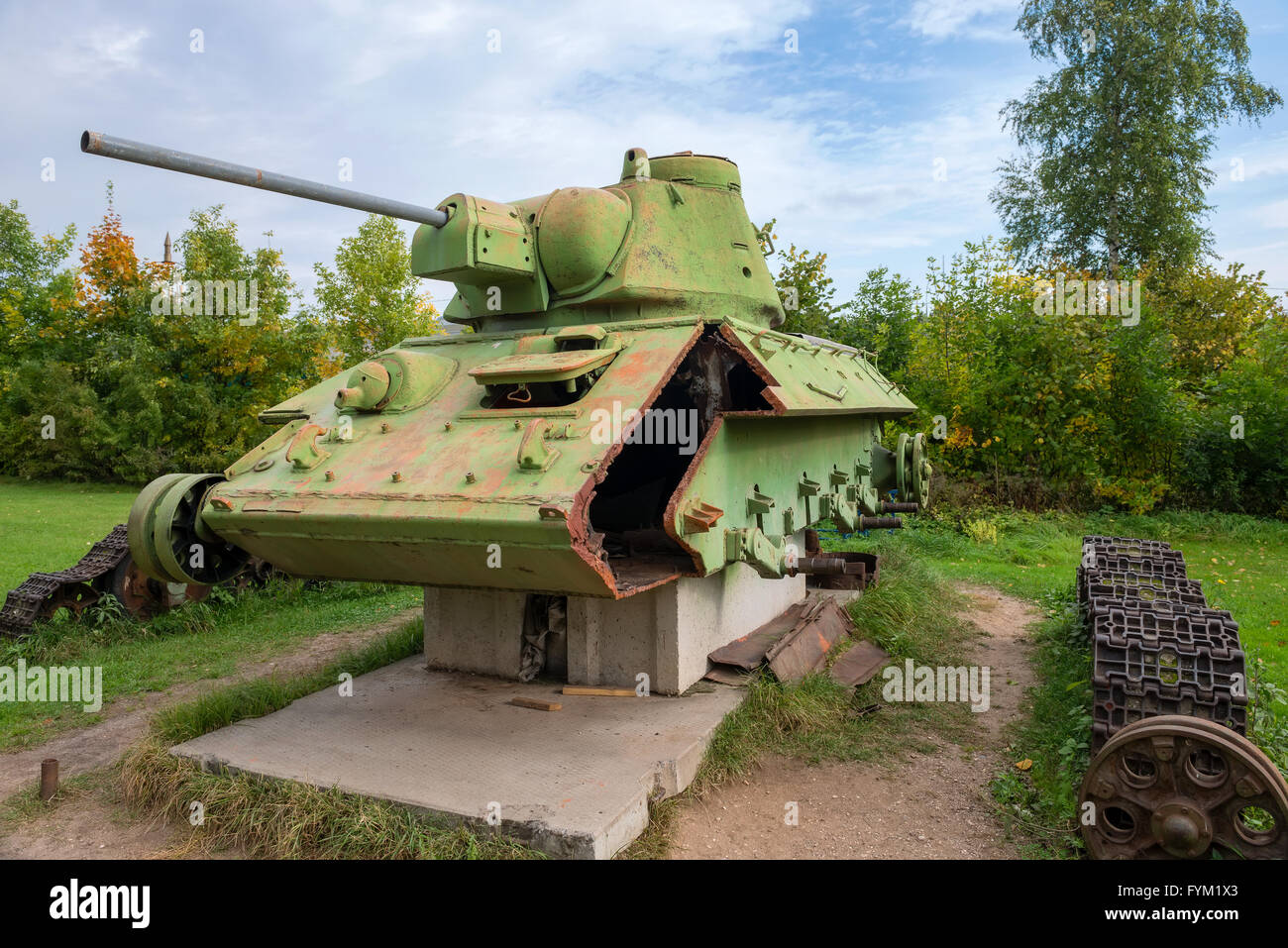 The Soviet tank T-34 of times of the Second World War under ...