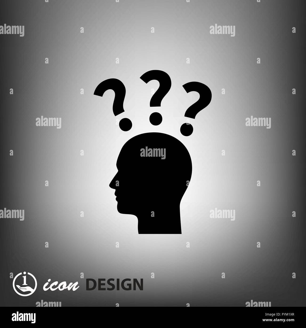 Shadow face question mark Black and White Stock Photos & Images - Alamy