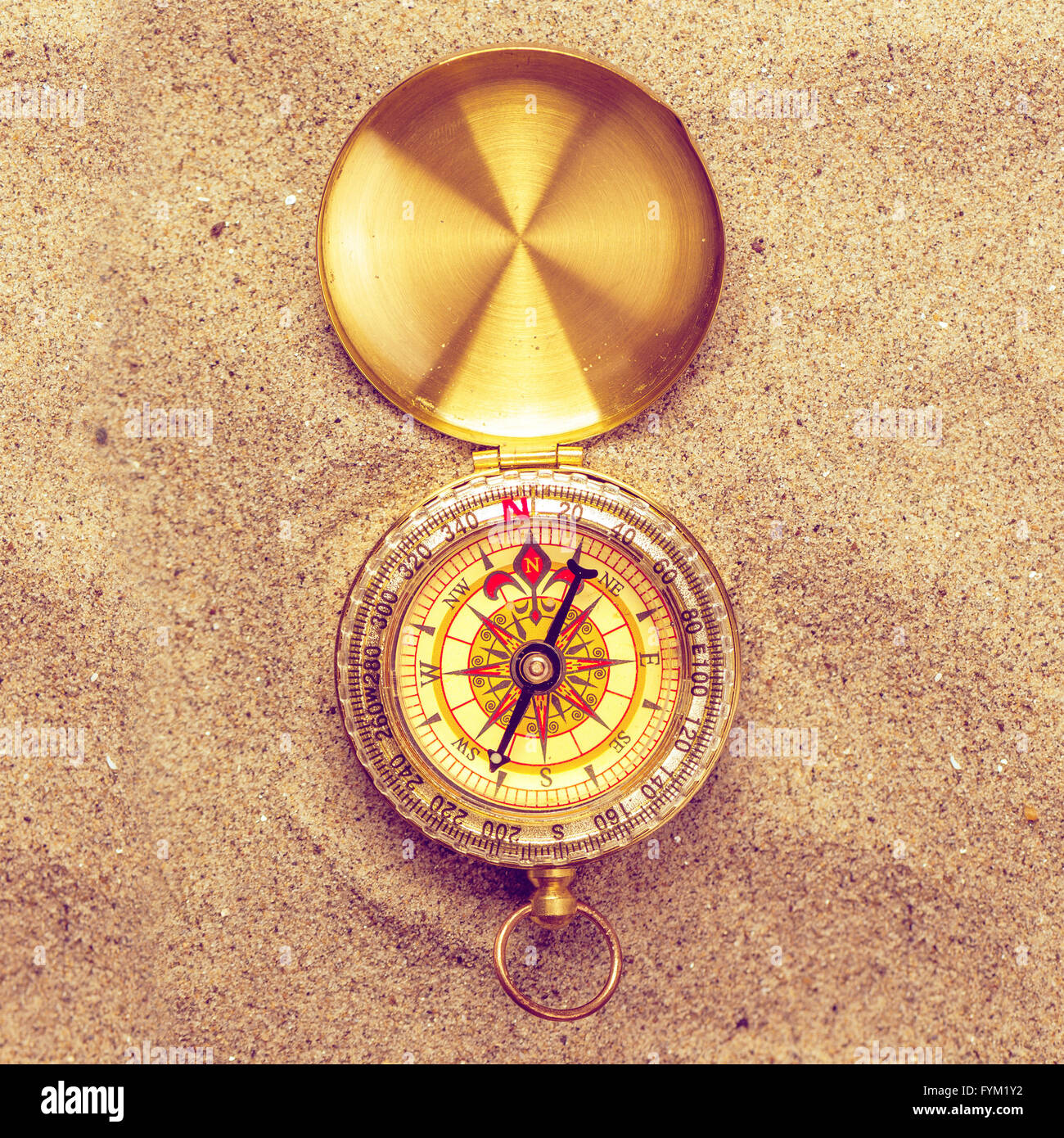 Brown compass hi-res stock photography and images - Alamy