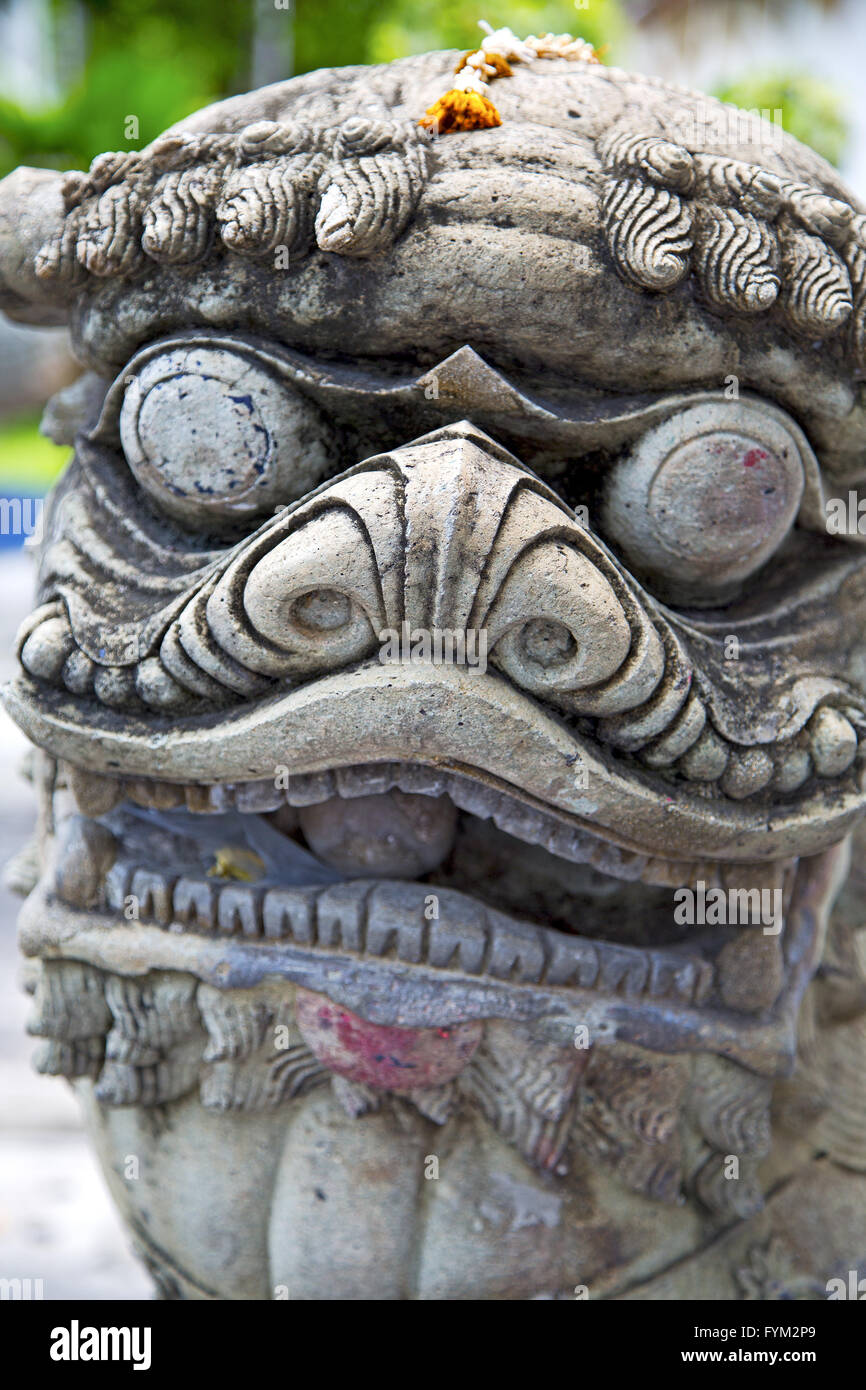 demon in the temple bangkok stone warrior monster Stock Photo - Alamy