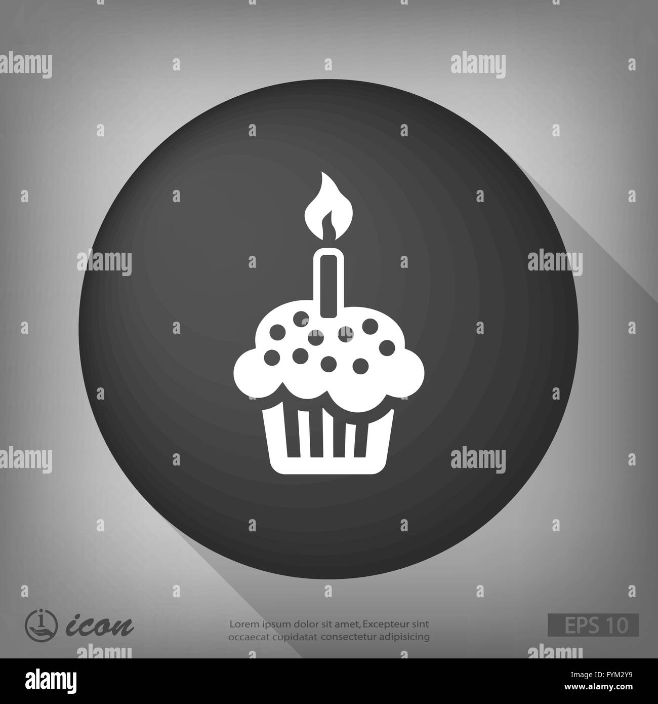 Sweet cake icon shadow Black and White Stock Photos & Images - Alamy