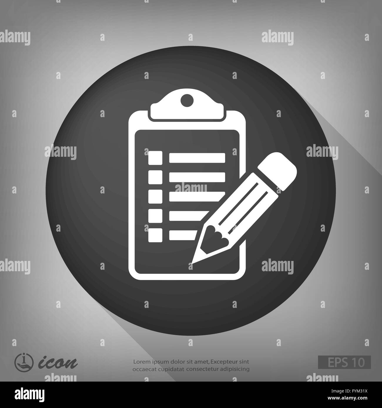 Checklist pencil Black and White Stock Photos & Images - Alamy