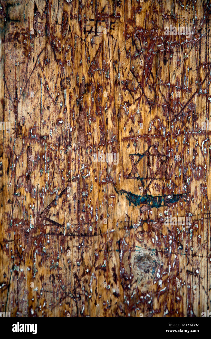 Scratched Wooden Surface Stock Photo - Alamy