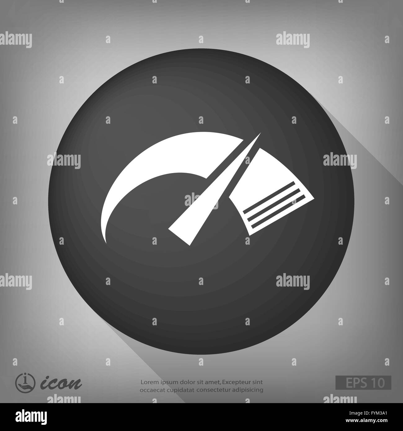 Speed symbol race car speedometer Black and White Stock Photos & Images ...