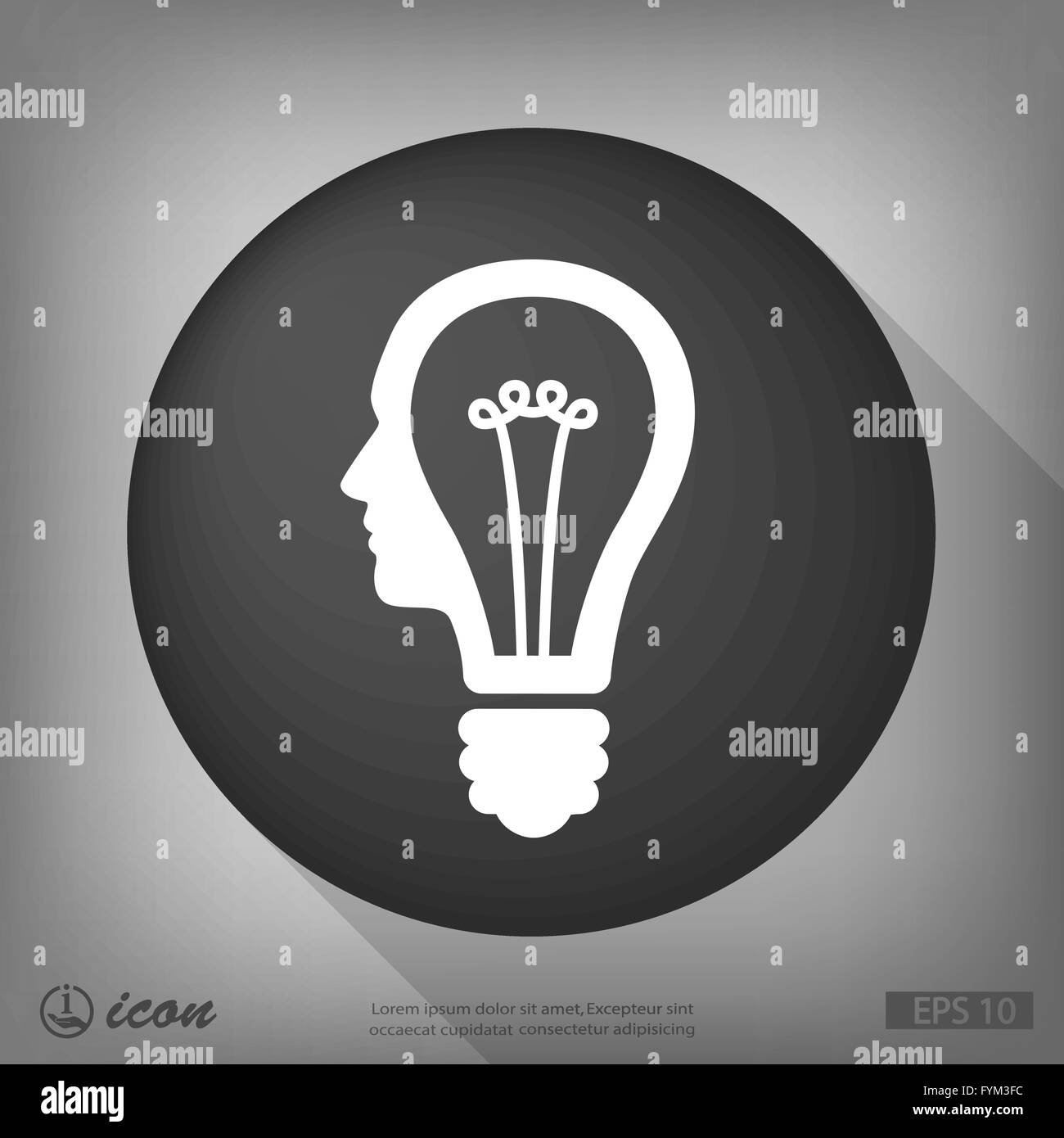 Pictograph of bulb concept Stock Vector Image & Art - Alamy