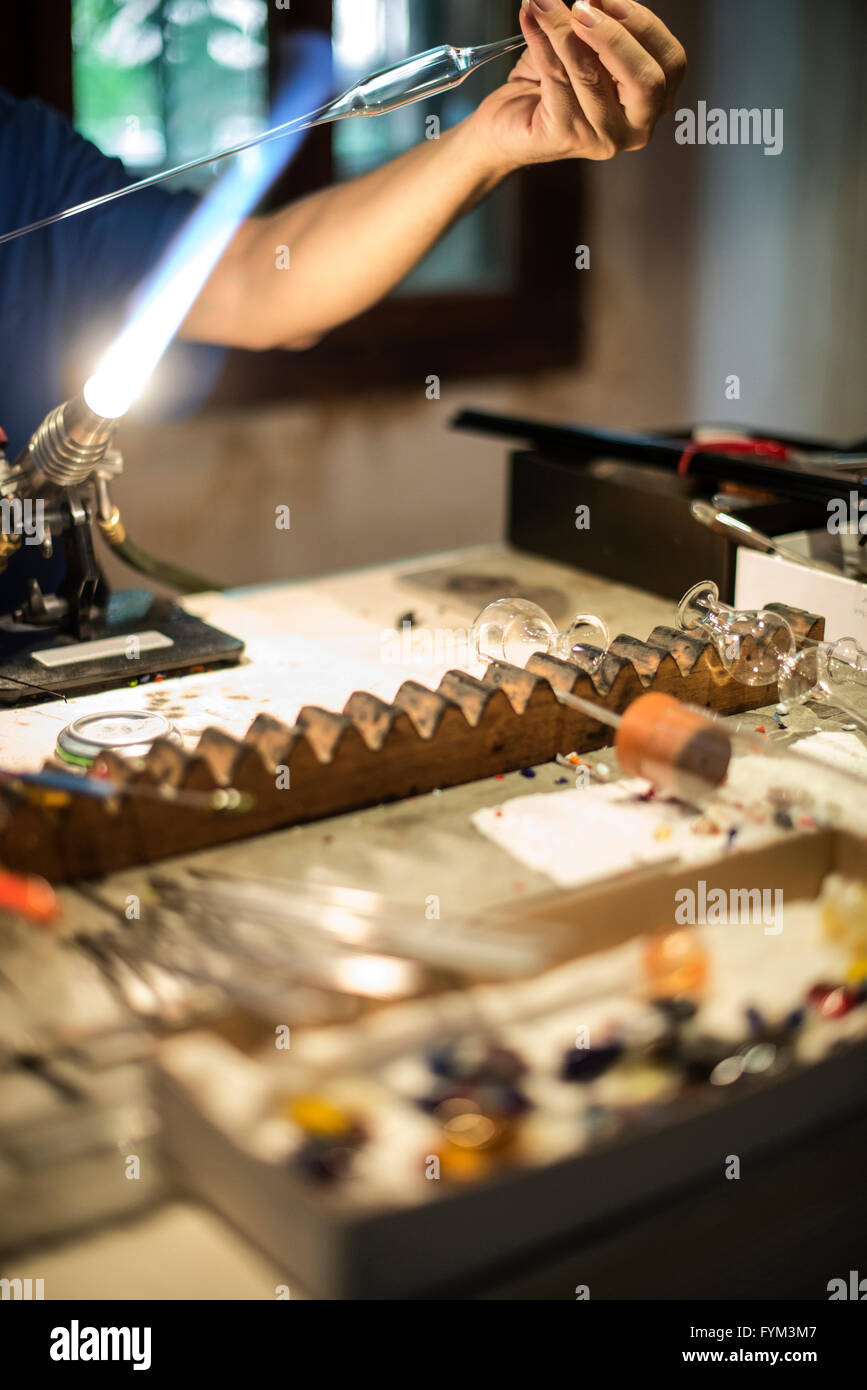 Glass making process hi-res stock photography and images - Alamy