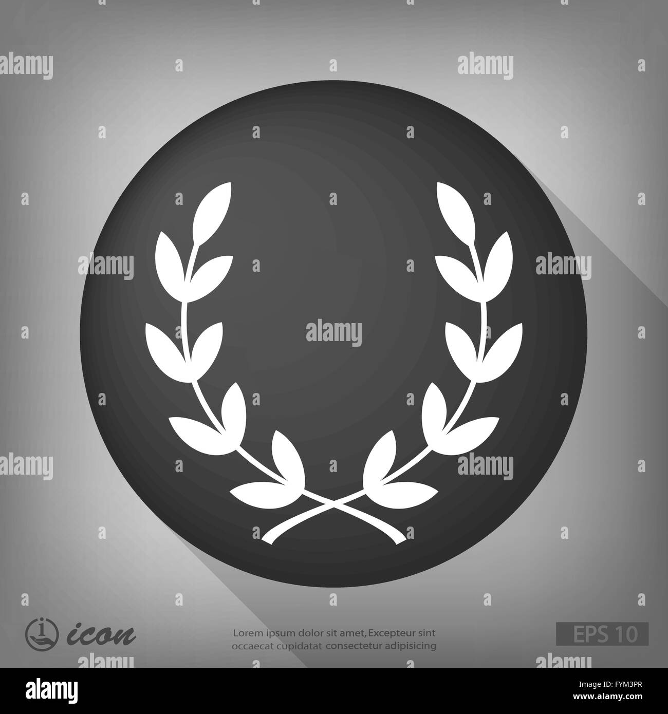 Heraldry wreath symbol insignia Black and White Stock Photos & Images ...