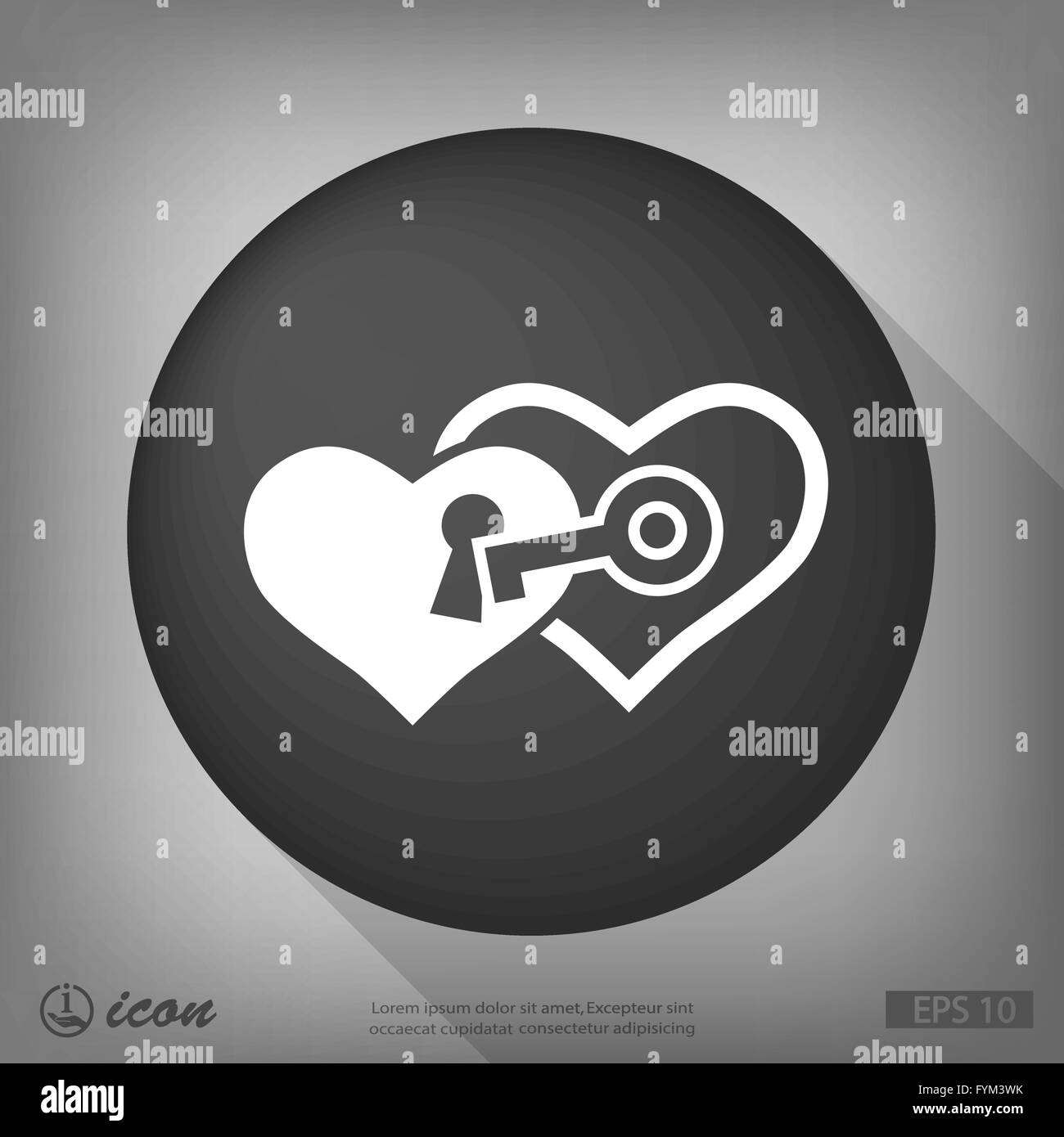Heart keyhole Black and White Stock Photos & Images - Alamy