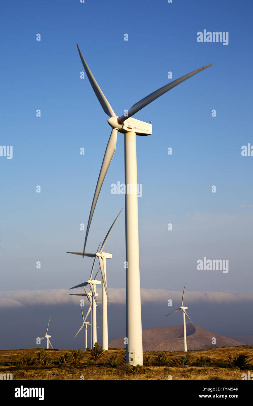 in isle of wind turbines and the sky Stock Photo - Alamy