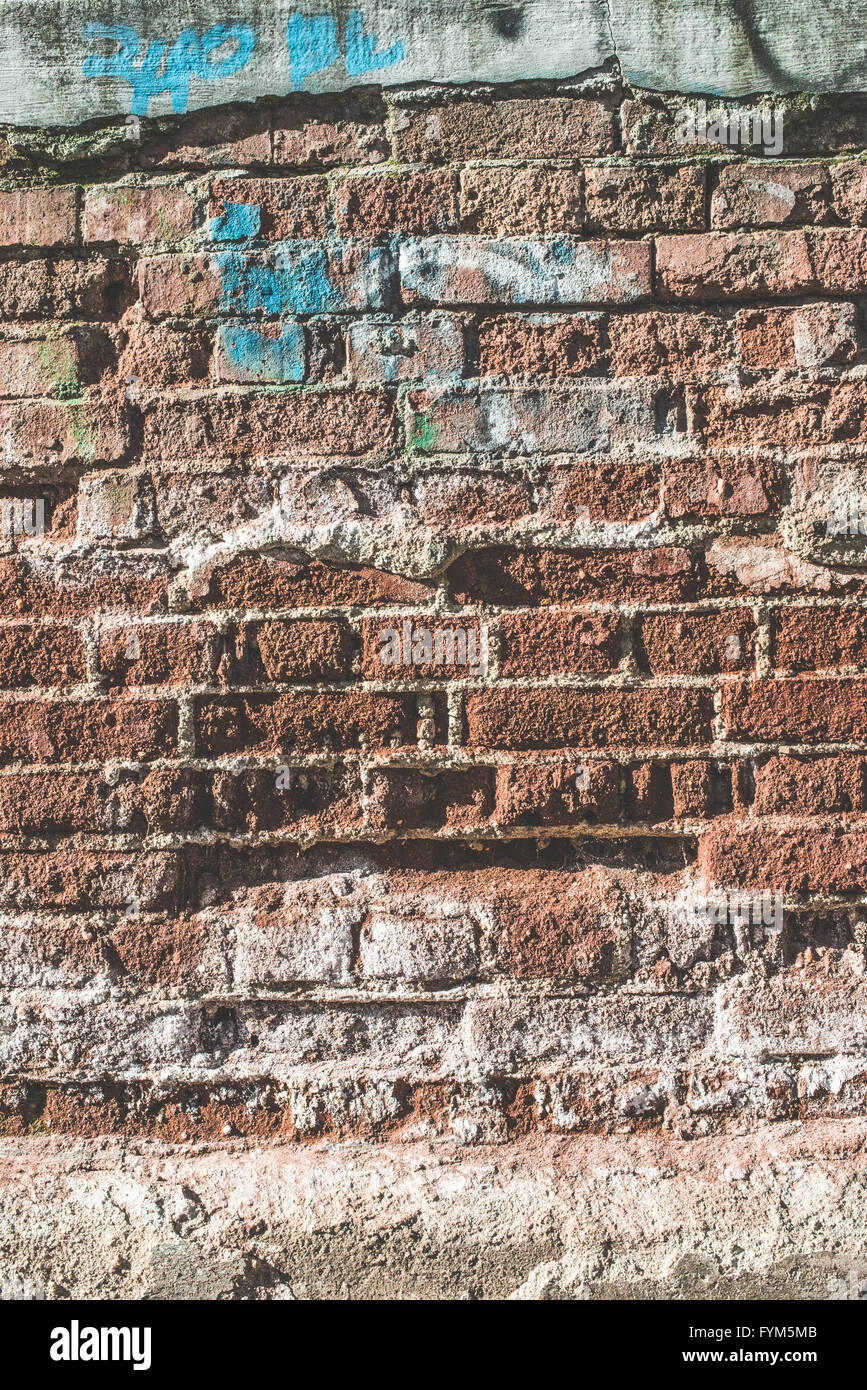 Old brick wall and plaster wall Stock Photo - Alamy