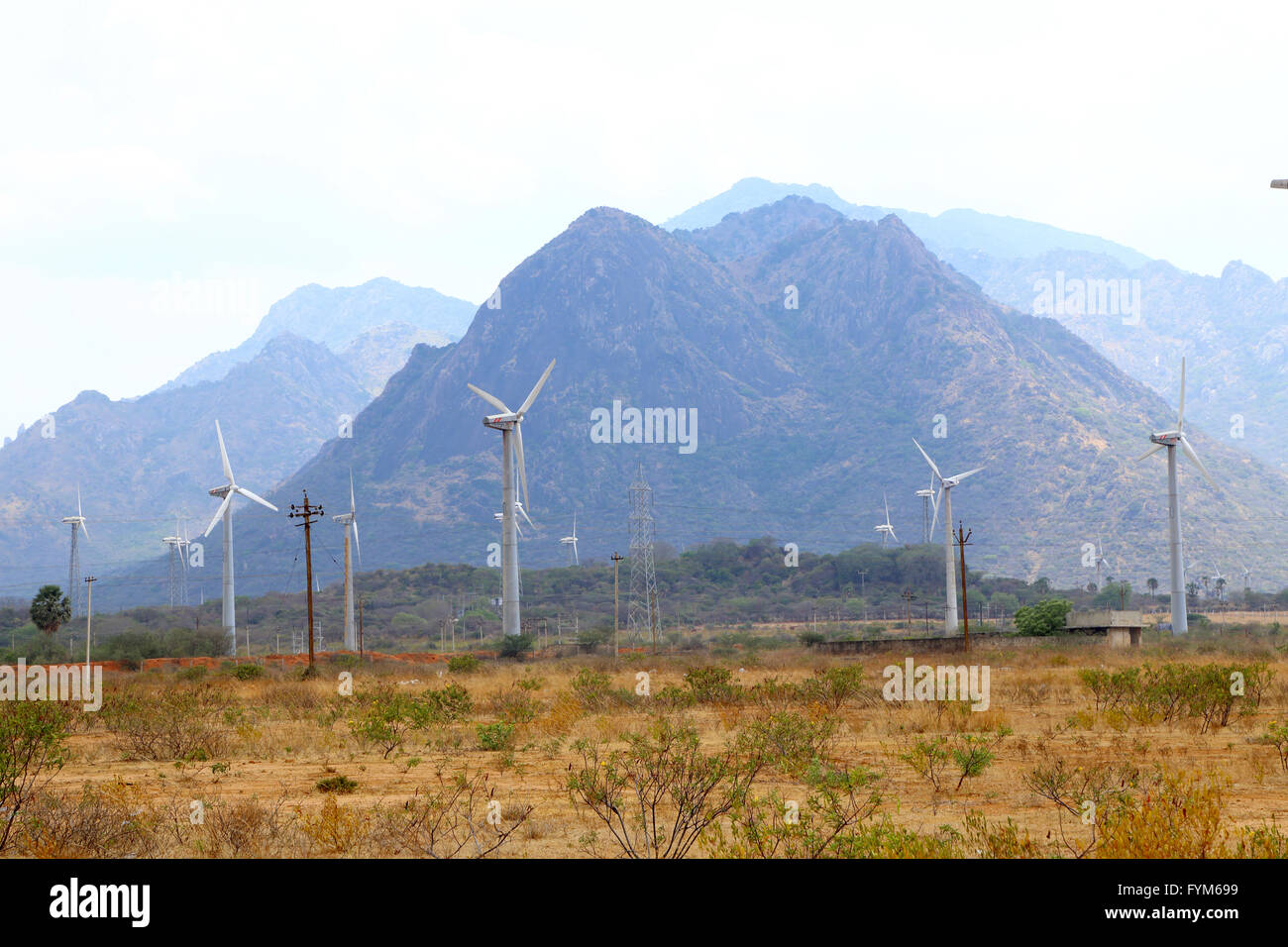 Wind turbines, Tamil Nadu, India Stock Photo - Alamy