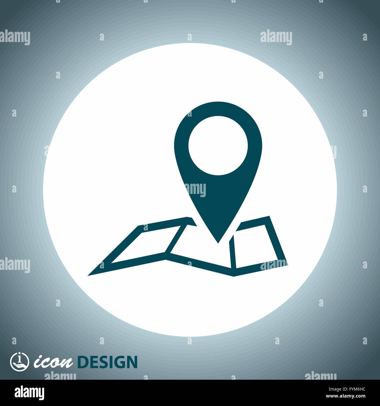 Pin on the map. Vector icon Stock Vector Image & Art - Alamy