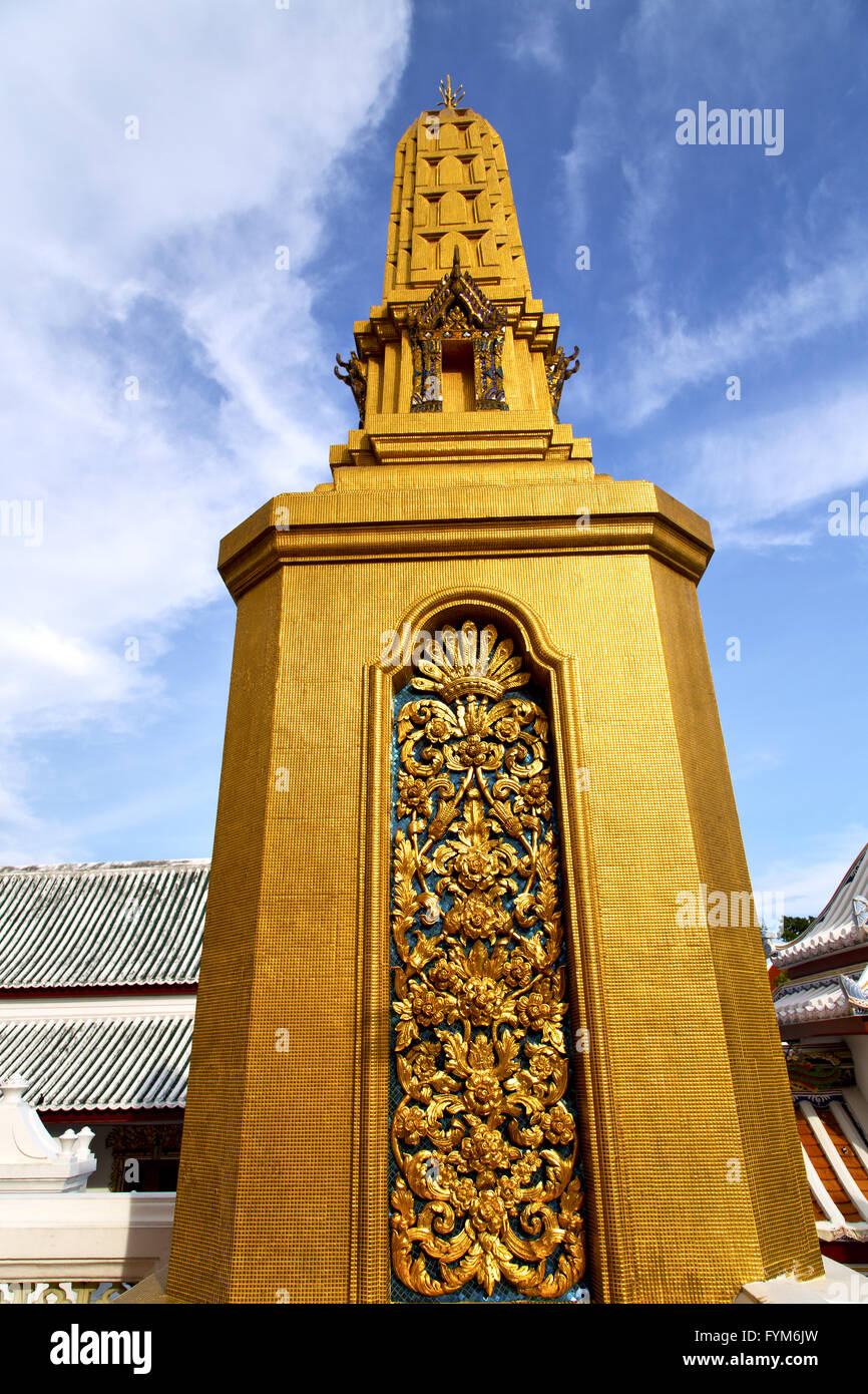 thailand bangkok abstract cross l gold in the temple Stock Photo - Alamy