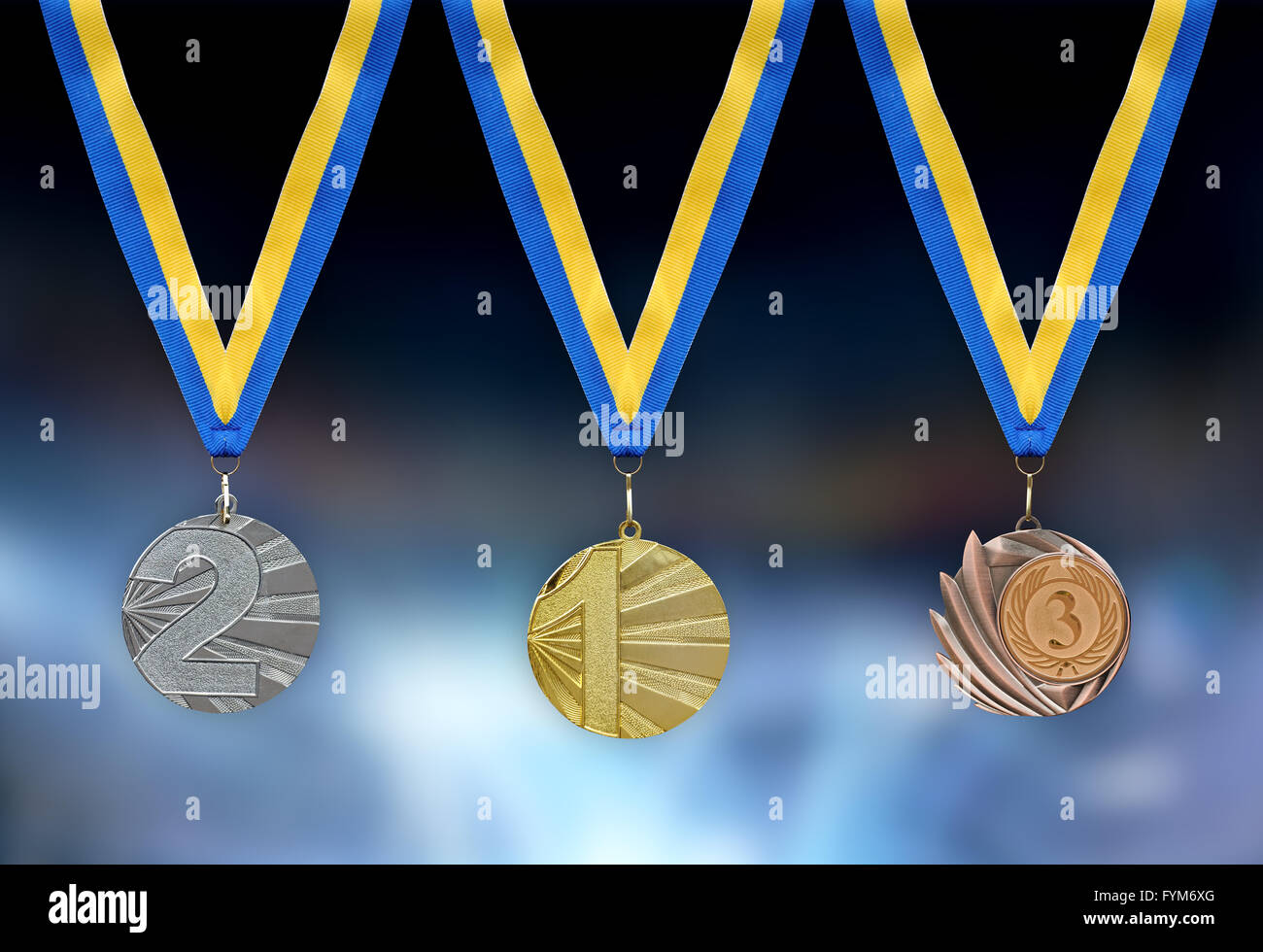 Olympic gold silver bronze medals hi-res stock photography and images - Alamy