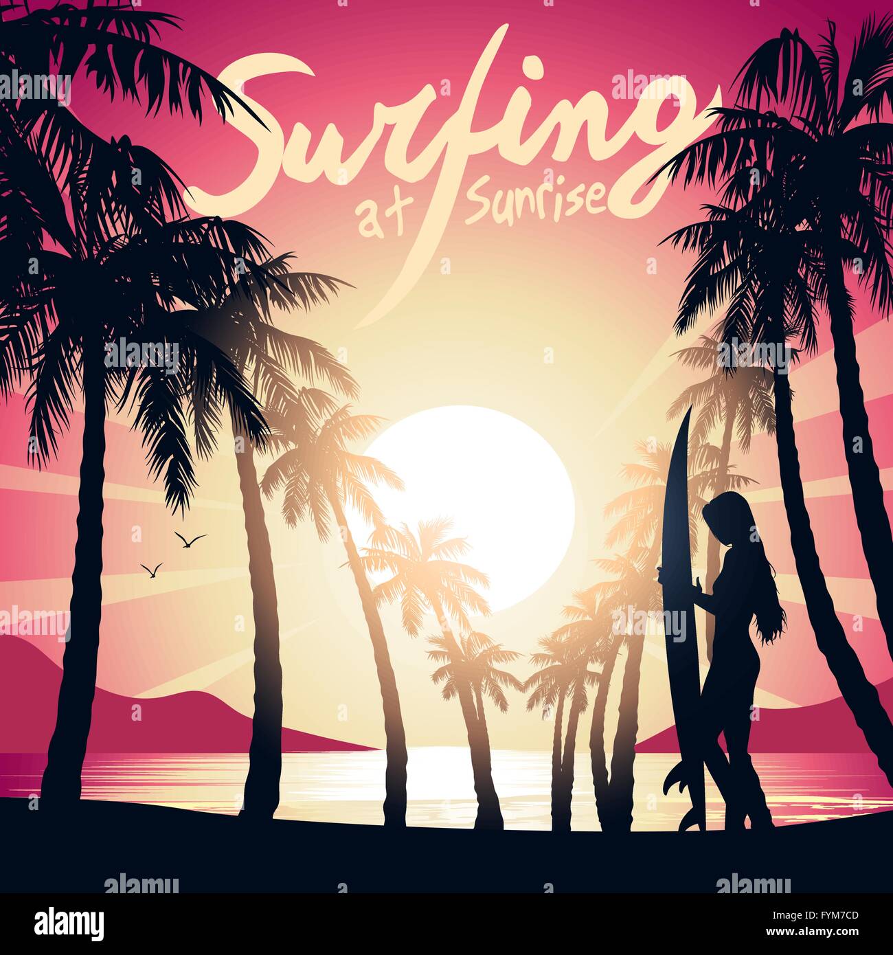 Silhouette plants sunset sky sun Stock Vector Images - Alamy