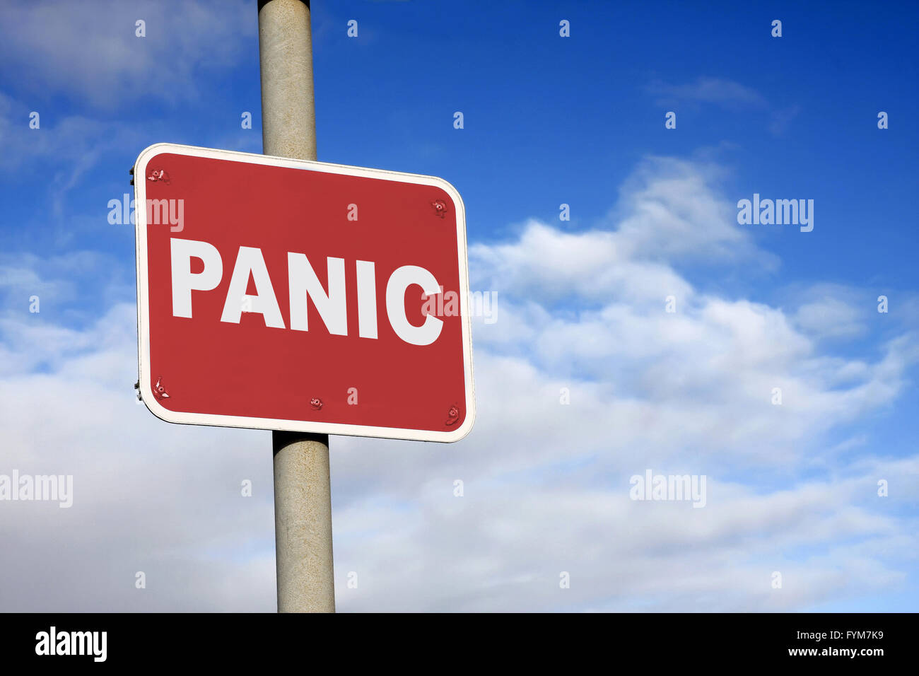 Red Panic sign Stock Photo - Alamy