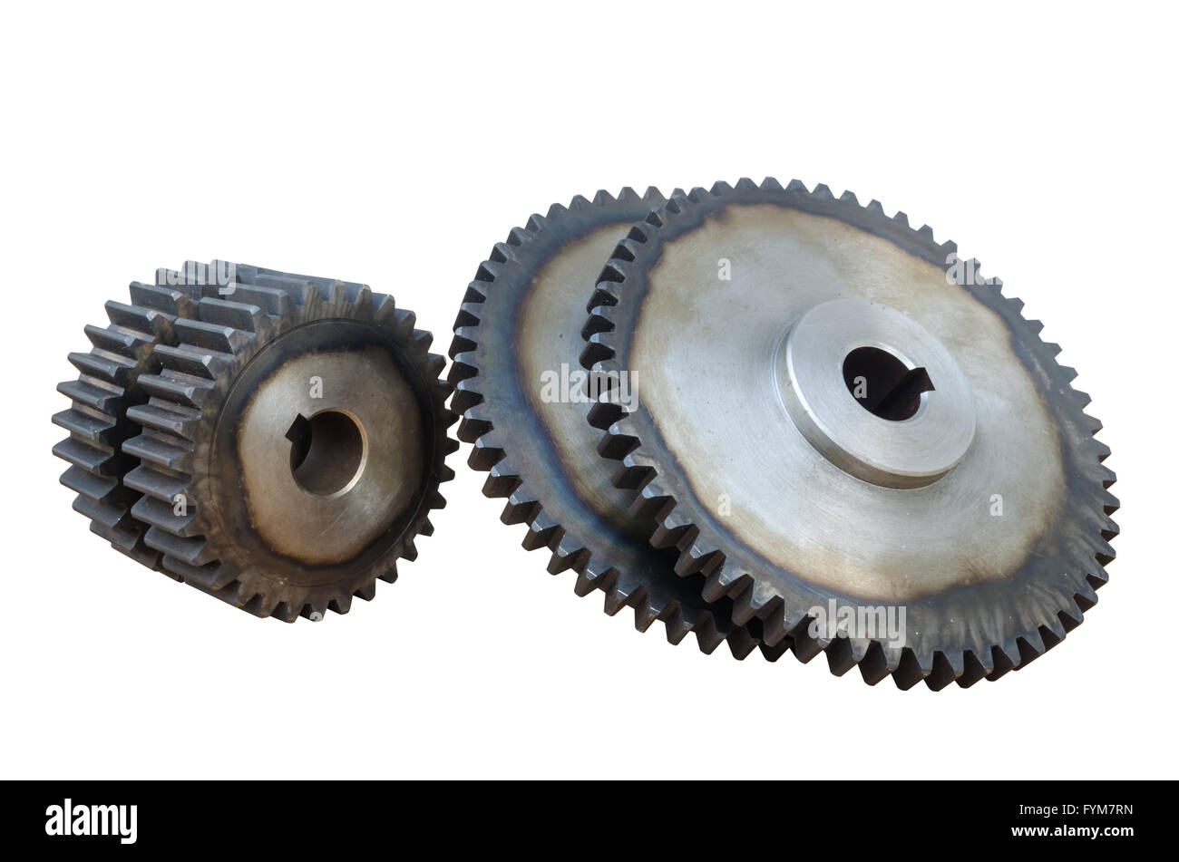 A huge set of rusty metal gears isolated on white Stock Photo - Alamy