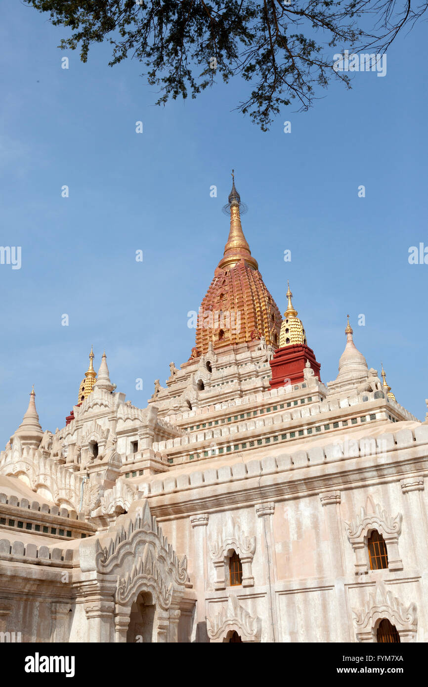 Golden hti (parasol-shaped ornamented top of a stupa) of the Ananda ...