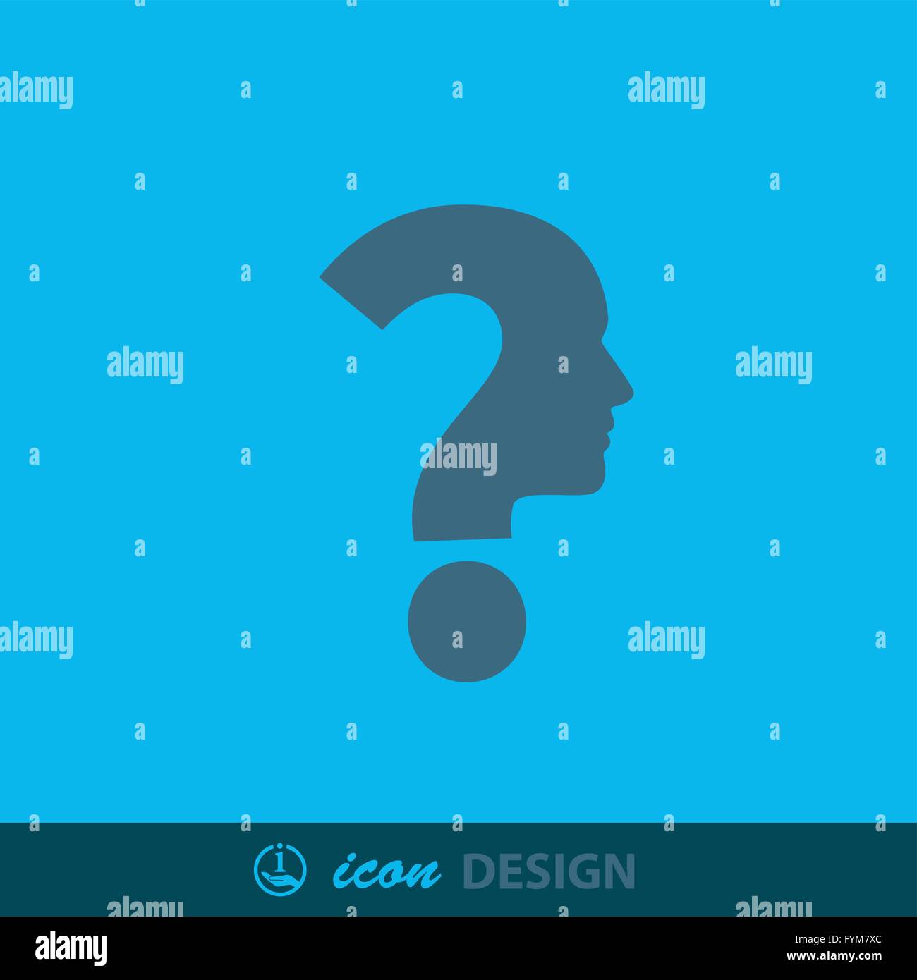 Shadow face question mark Stock Vector Images - Alamy