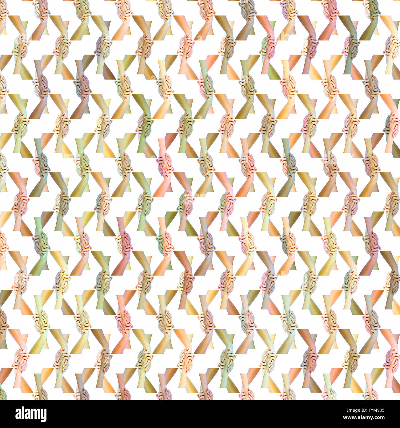 Unity is strength : seamless abstract background of hand in hand Stock ...