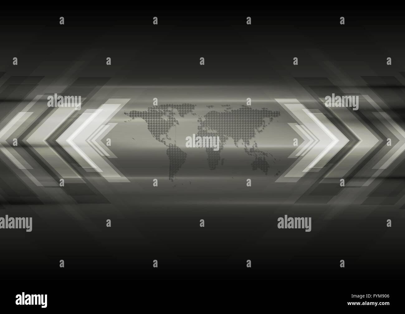 Dark technical background with map and arrows Stock Photo - Alamy