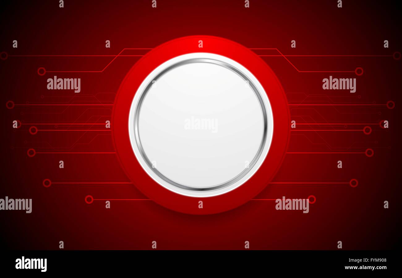 Dark red hi-tech background with circuit board Stock Photo - Alamy