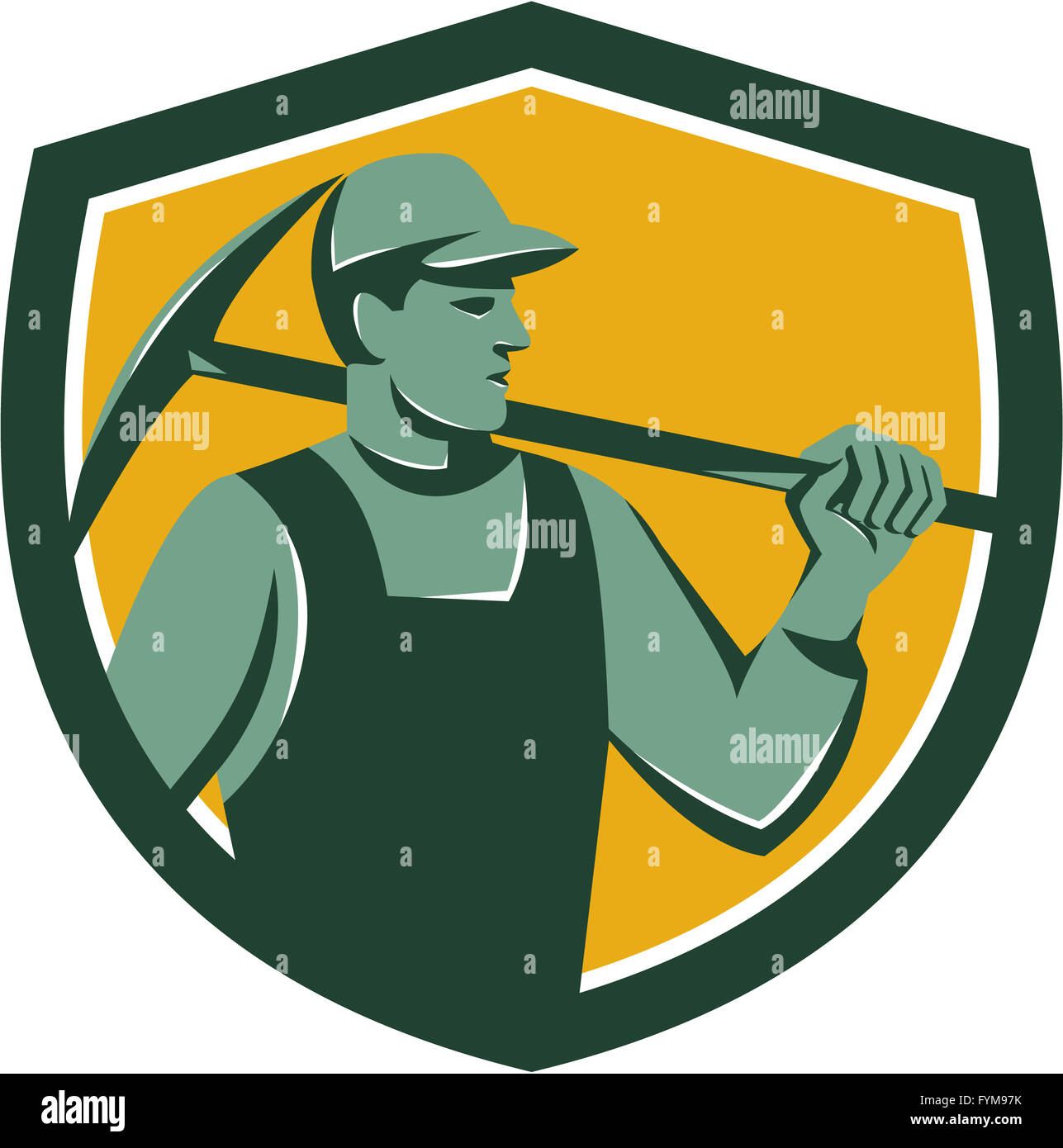 Coal miner holding pick axe hi-res stock photography and images - Alamy