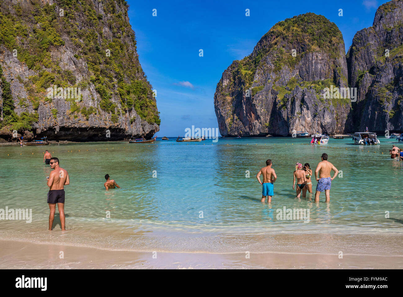 Thailand Krabi Phi Phi Islands Koh Phi Phi Leh Maya Bay or Ao Maya Stock Photo - Alamy