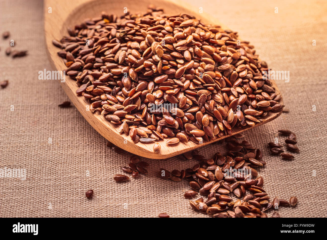 Healthy food for preventing heart diseases and overweight. Flax seeds ...