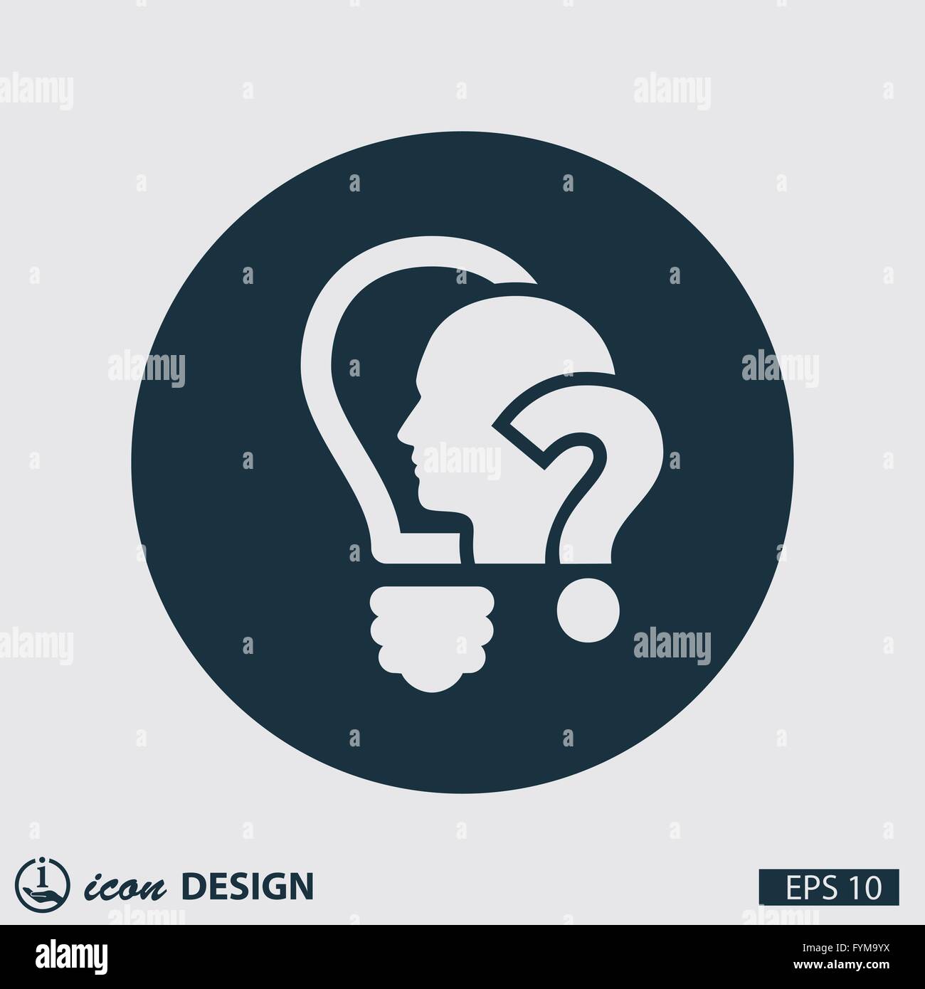 Shadow face question mark Stock Vector Images - Alamy