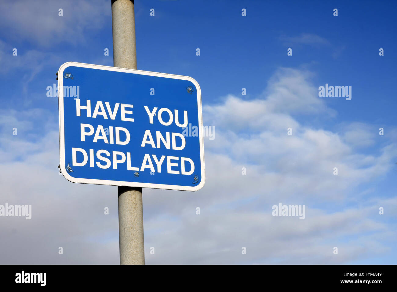 Pay and Display sign Stock Photo - Alamy