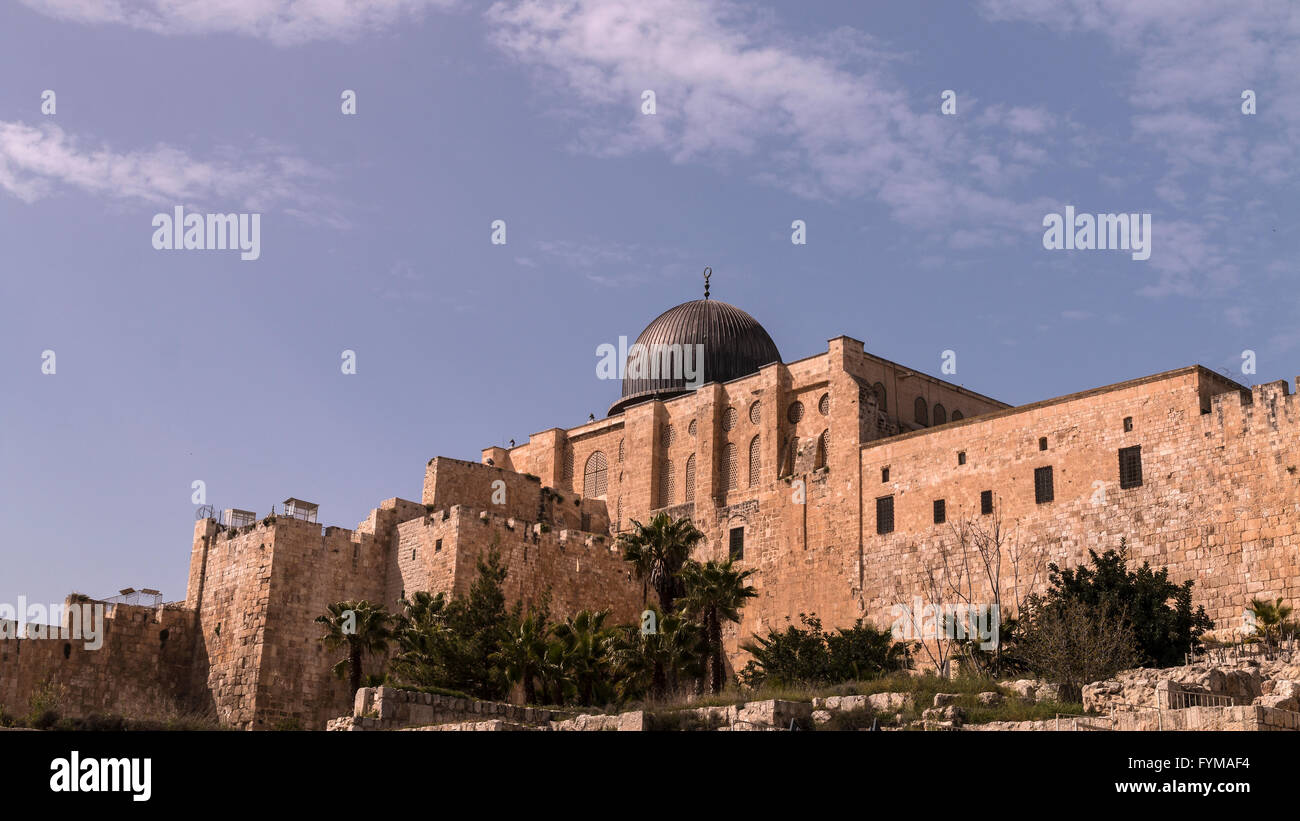 Al-Aqsa Mosque on Temple Mount, Inner City of Jerusalem, Israel (from ...