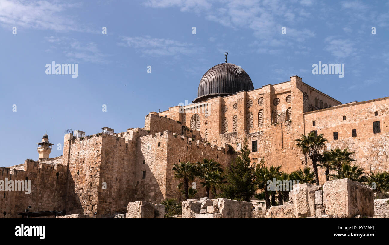 Al-Aqsa Mosque on Temple Mount, Inner City of Jerusalem, Israel (from ...