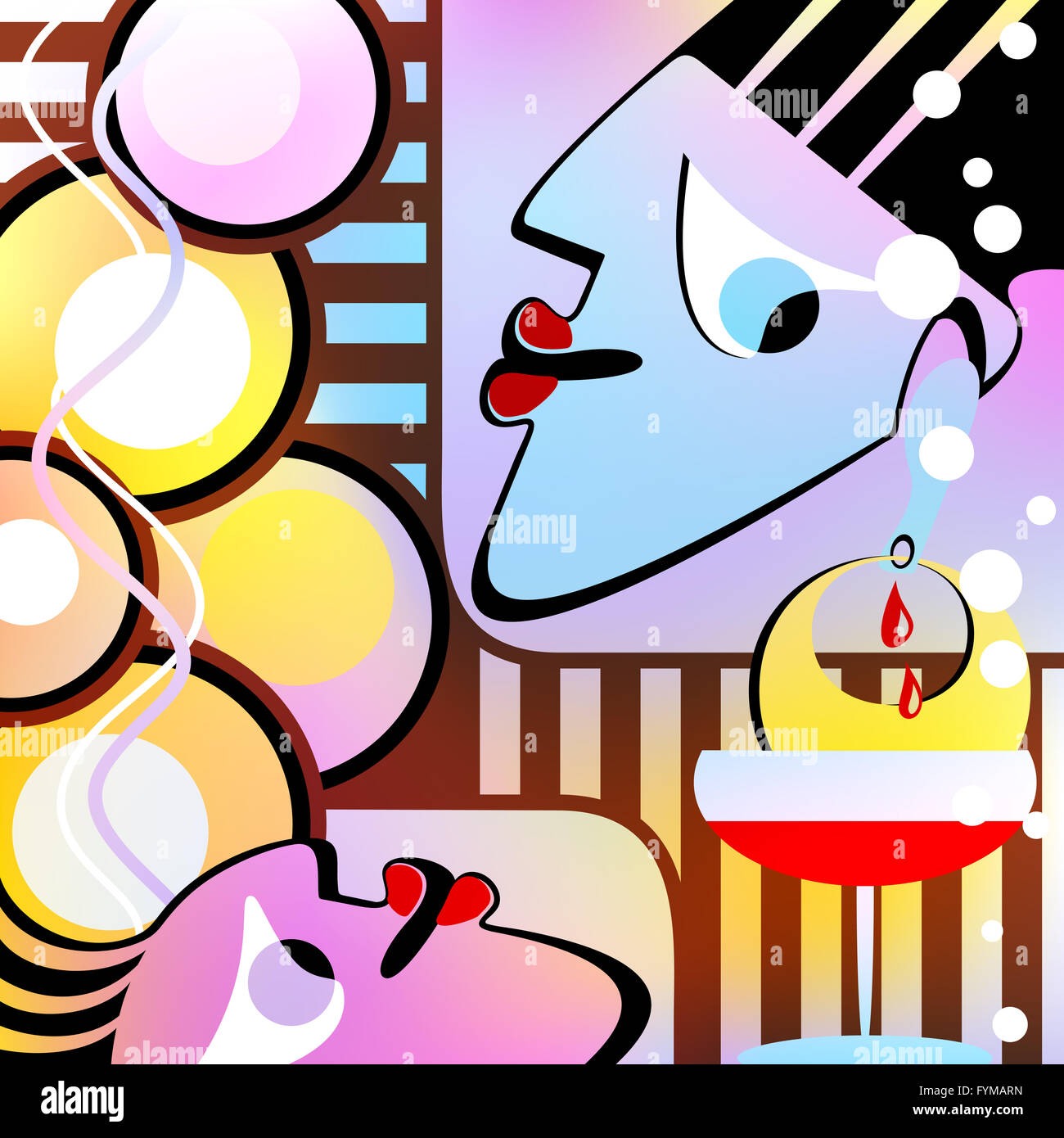 Surrealist composition. Motley version Stock Photo - Alamy