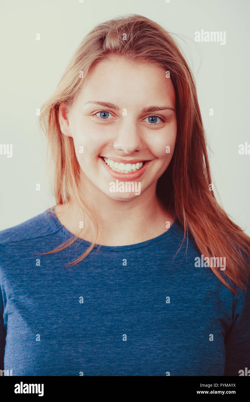 Attractive pretty young woman girl. Portrait of gorgeous female ...