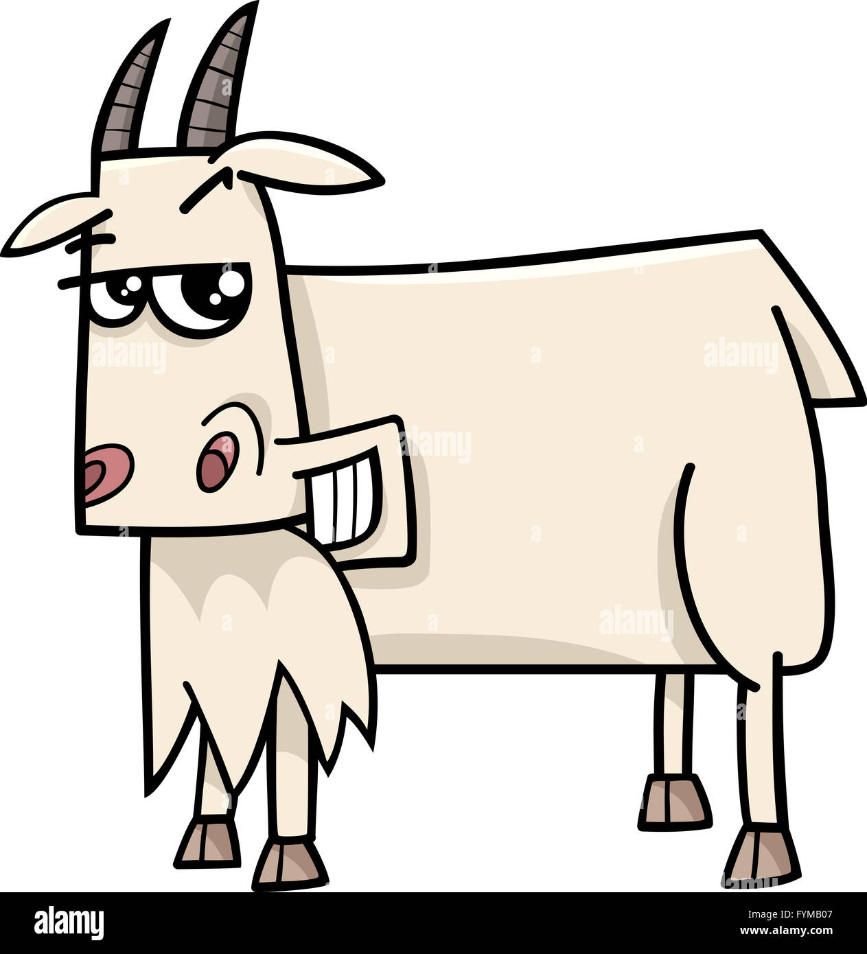Funny Goat Cartoon High Resolution Stock Photography and Images - Alamy
