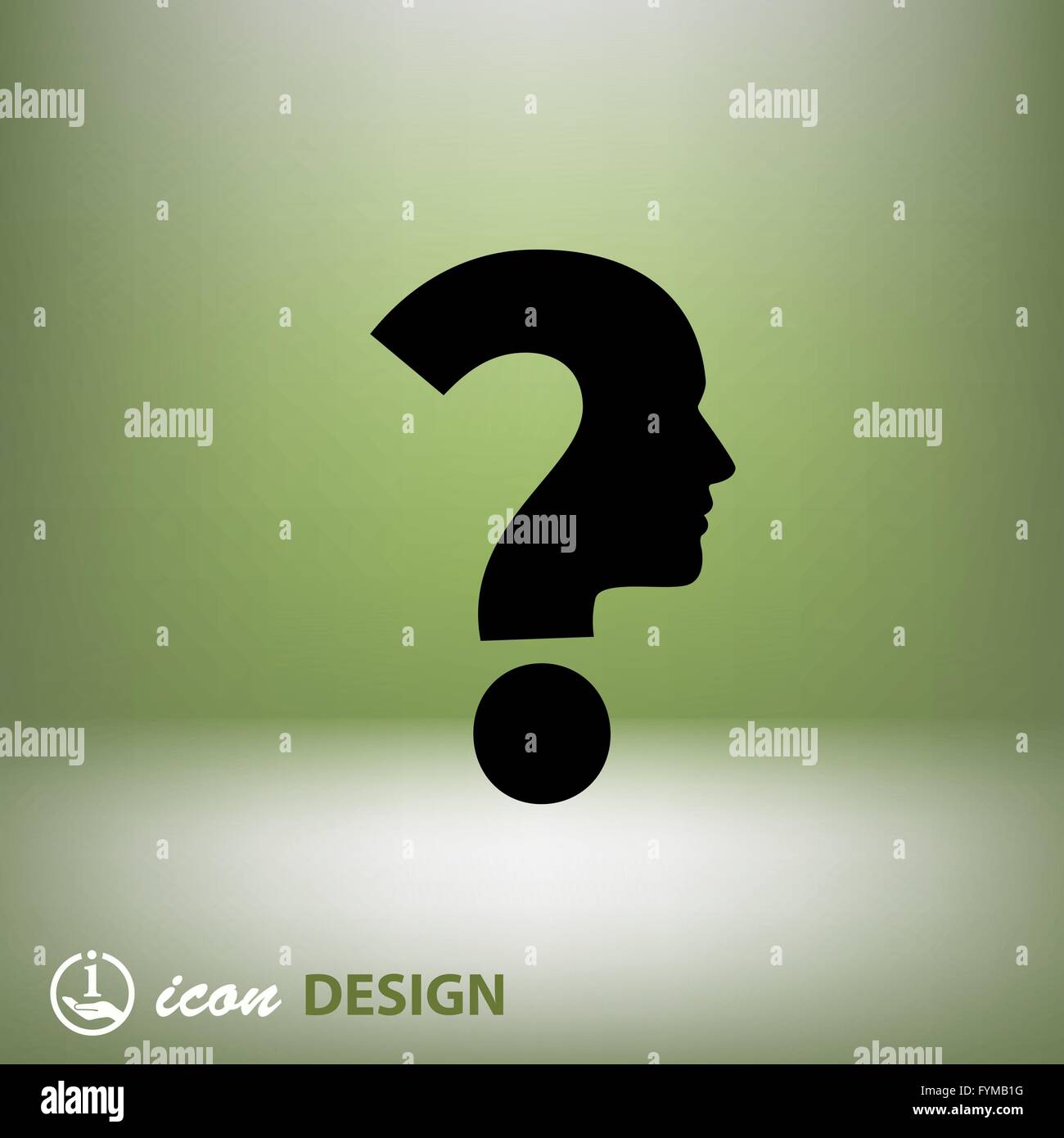 Shadow face question mark Stock Vector Images - Alamy