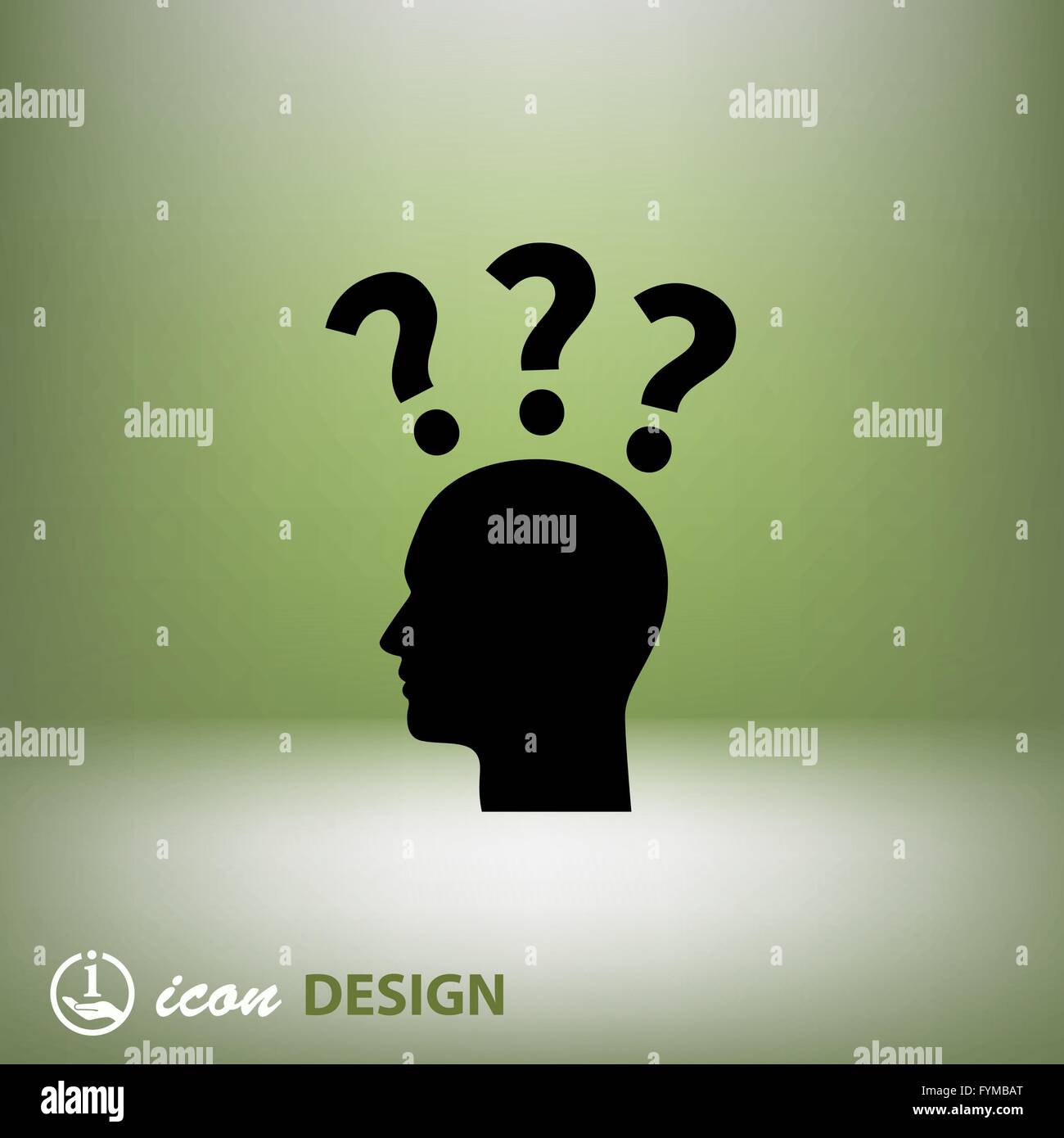 Shadow face question mark Stock Vector Images - Alamy