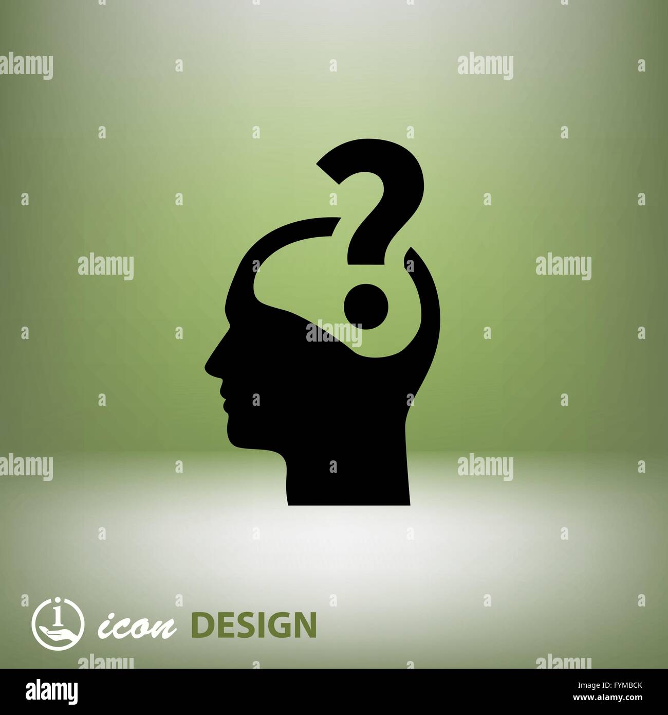 Shadow face question mark Stock Vector Images - Alamy