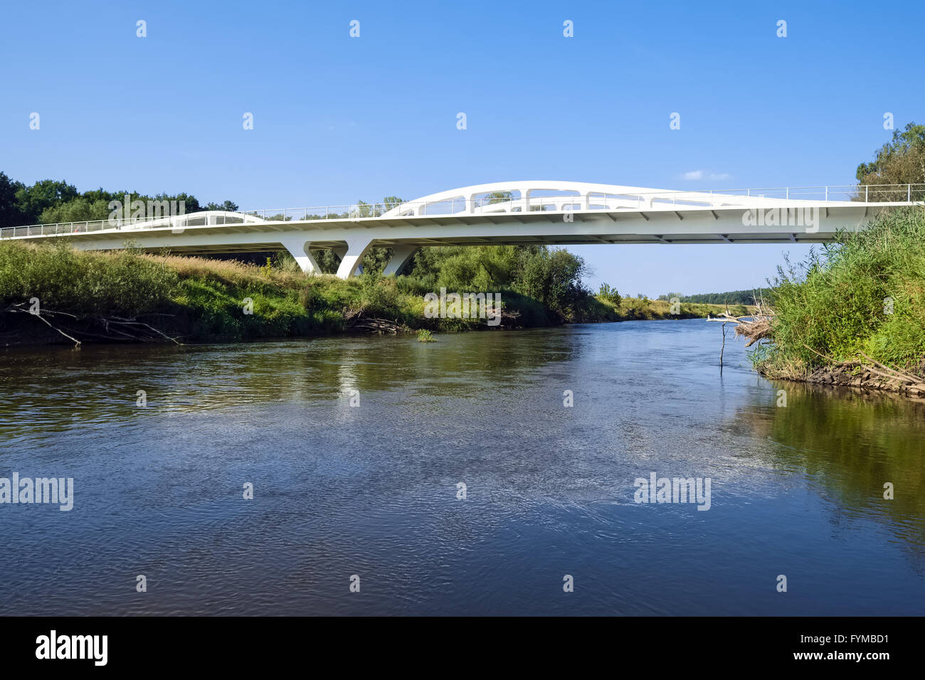 Neissewelle - bridge across Neisse River, Germany Stock Photo - Alamy