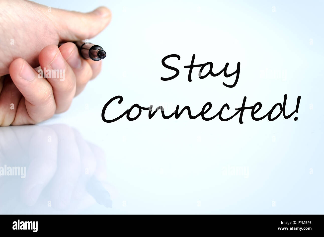 Stay Connected Hand Concept Stock Photo - Alamy