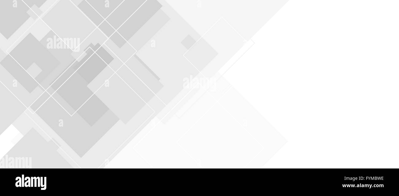 Abstract grey tech vector banner with squares Stock Photo - Alamy