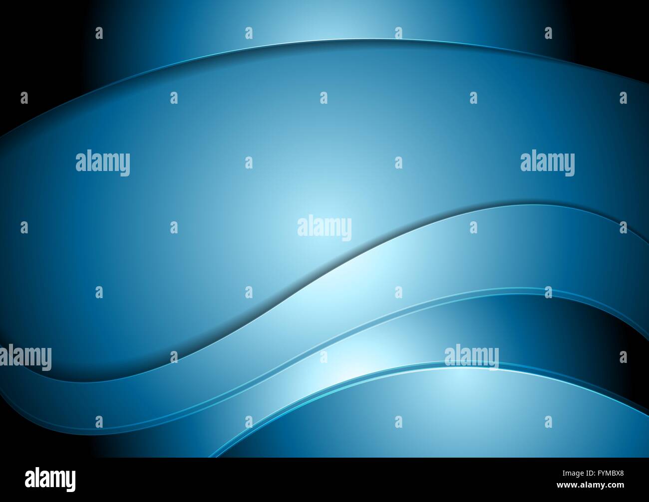 Dark shiny blue abstract waves design Stock Photo - Alamy