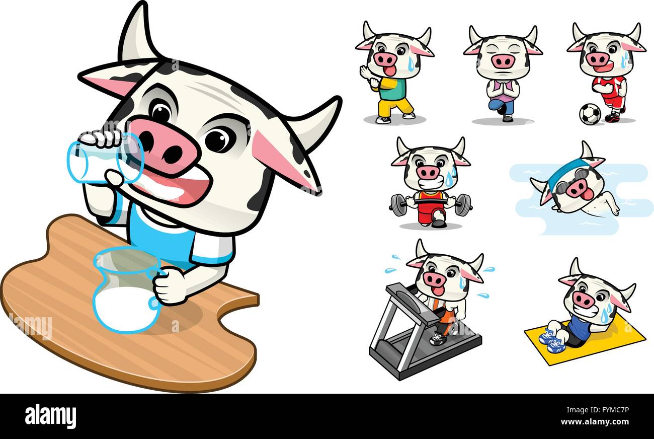 Cartoon cow design icon Stock Vector Images - Alamy