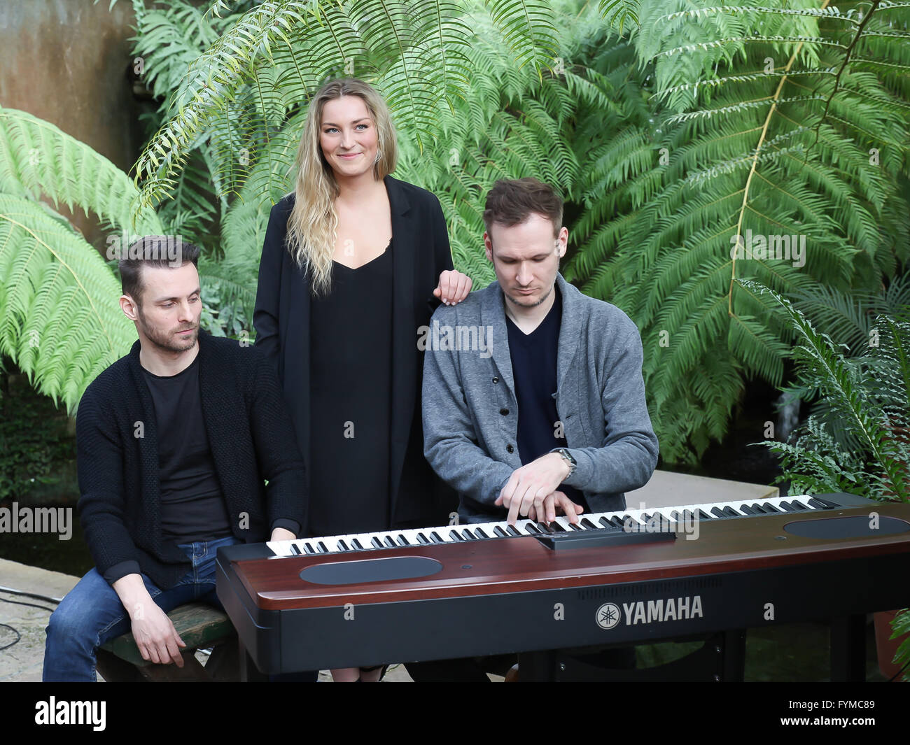 FAHRENHAIDT with singer Amanda Pedersen Stock Photo - Alamy