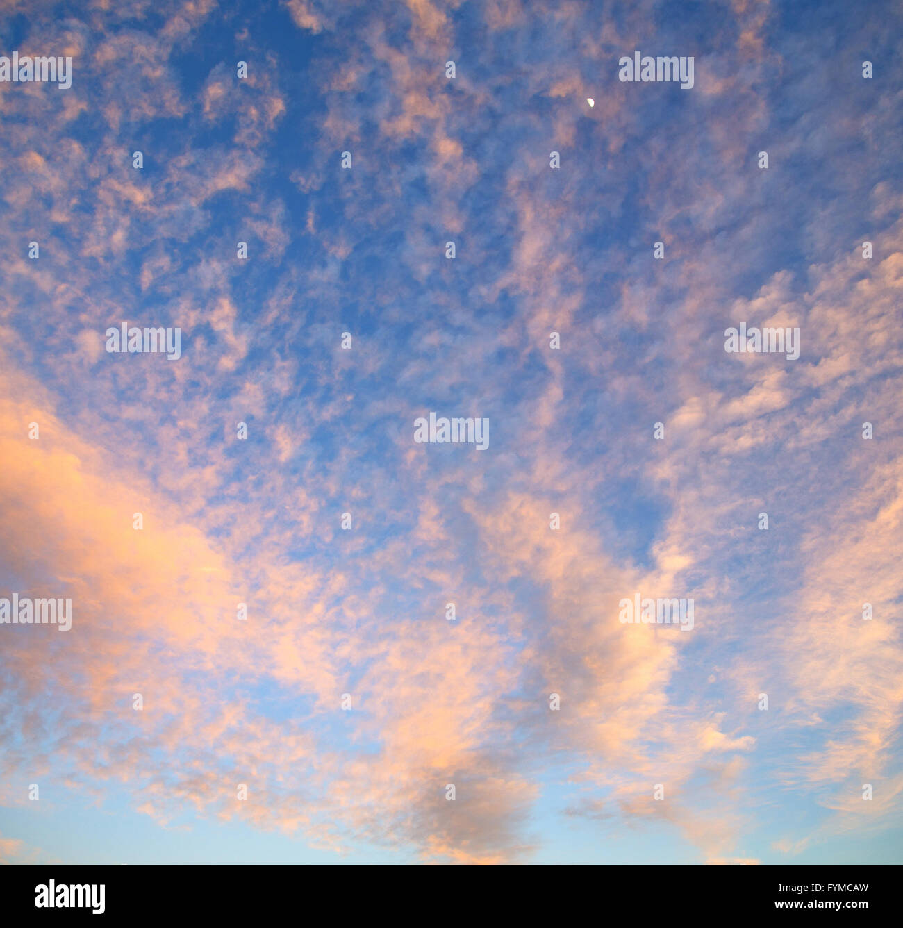 sunrise in the colored sky white soft clouds and abstract background ...